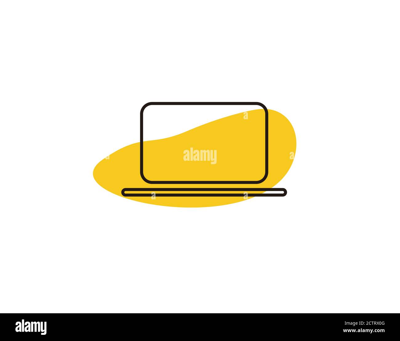 Laptop Flat Icon on white background in vector illustration Stock ...
