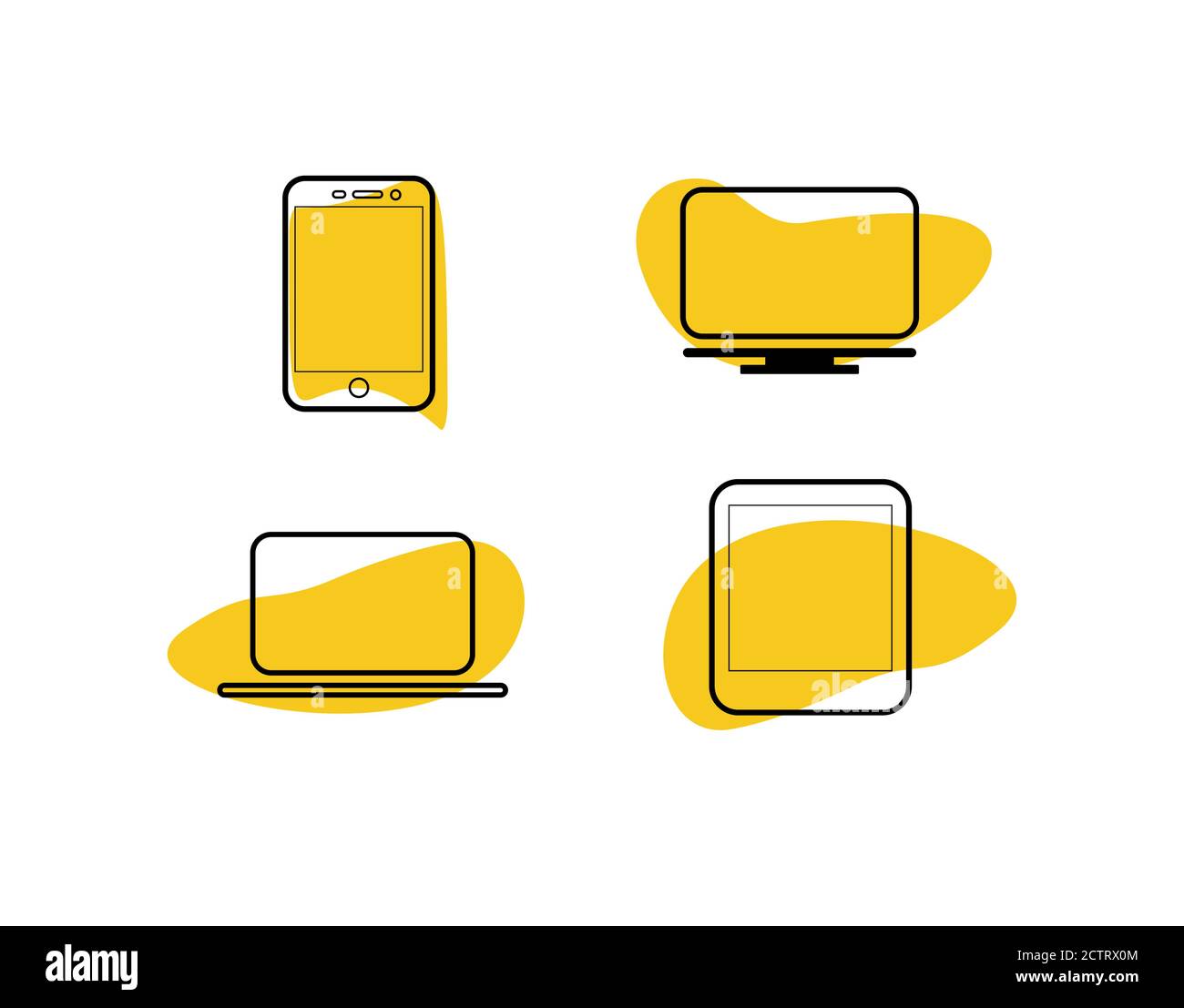Digital Tool Flat Icon on white background in vector illustration Stock ...