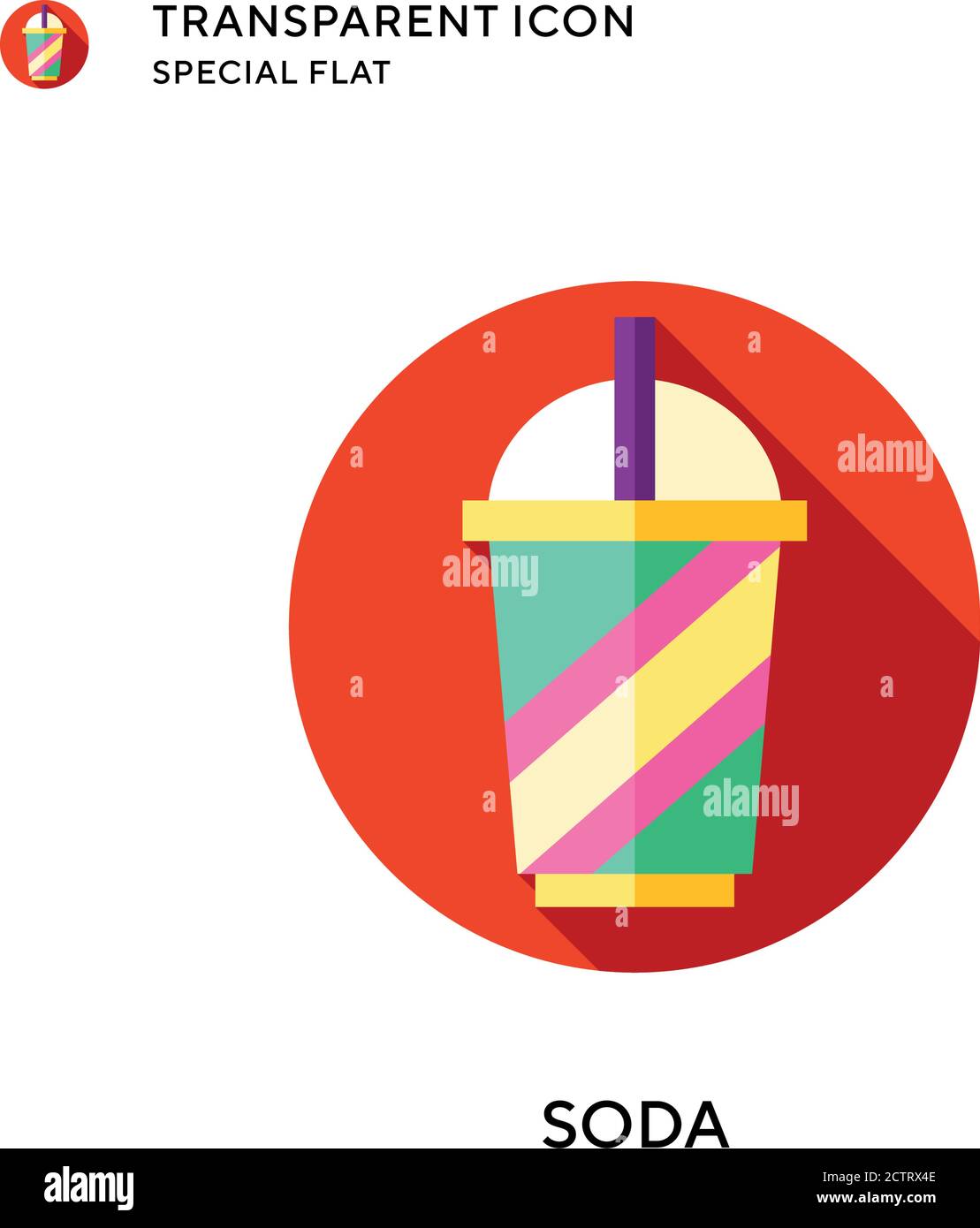 Soda vector icon. Flat style illustration. EPS 10 vector Stock Vector ...