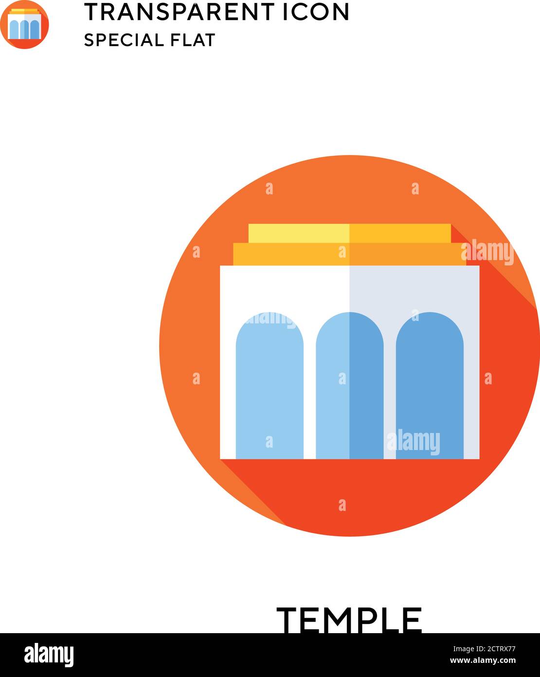 Temple vector icon. Flat style illustration. EPS 10 vector Stock Vector ...