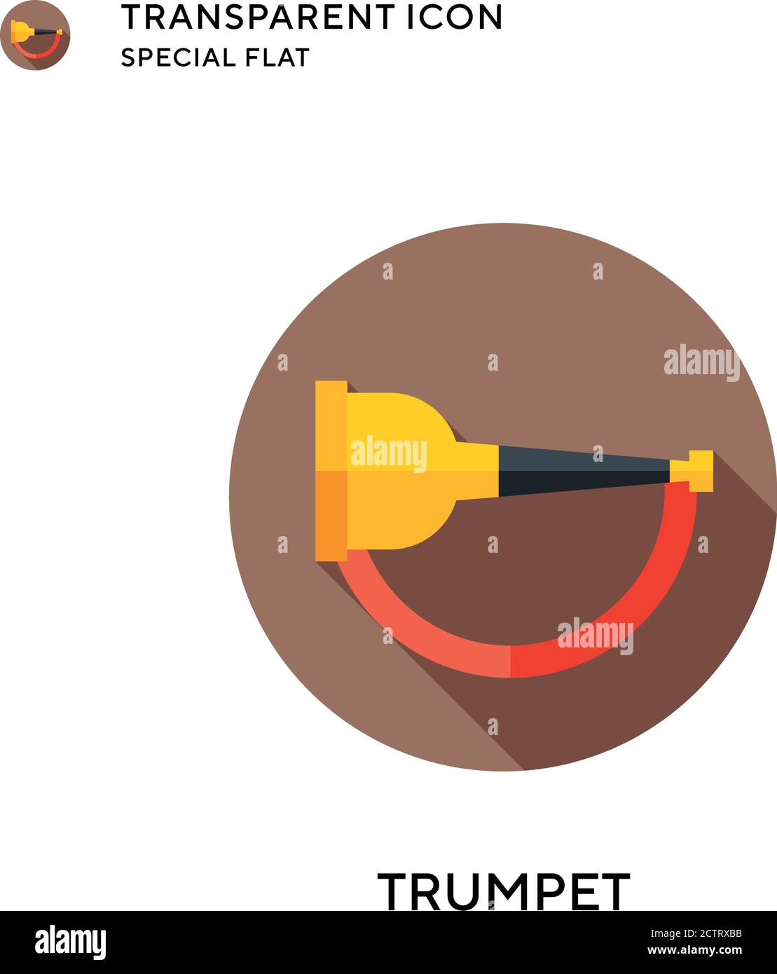 Trumpet vector icon. Flat style illustration. EPS 10 vector Stock ...