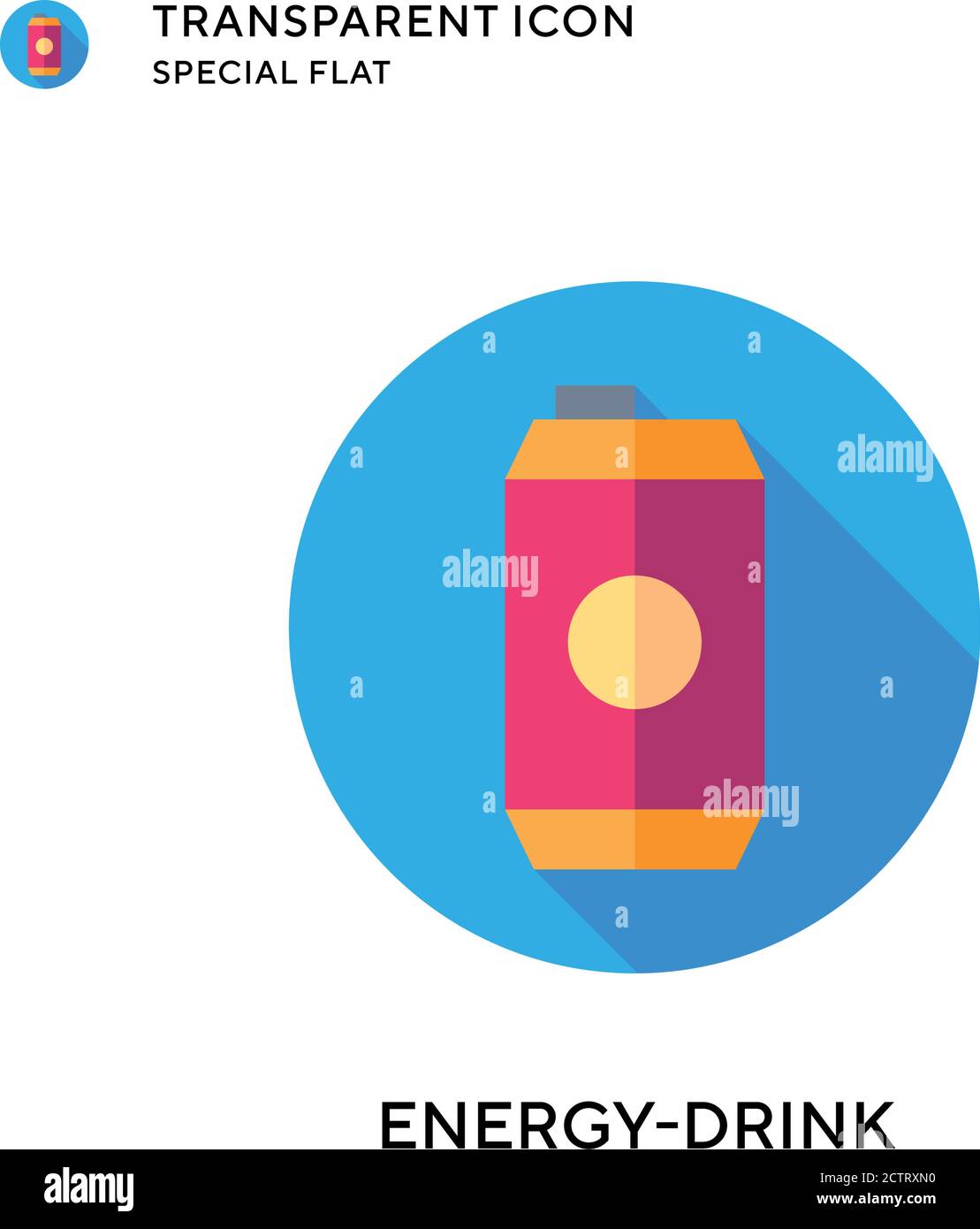Energy-drink vector icon. Flat style illustration. EPS 10 vector Stock ...