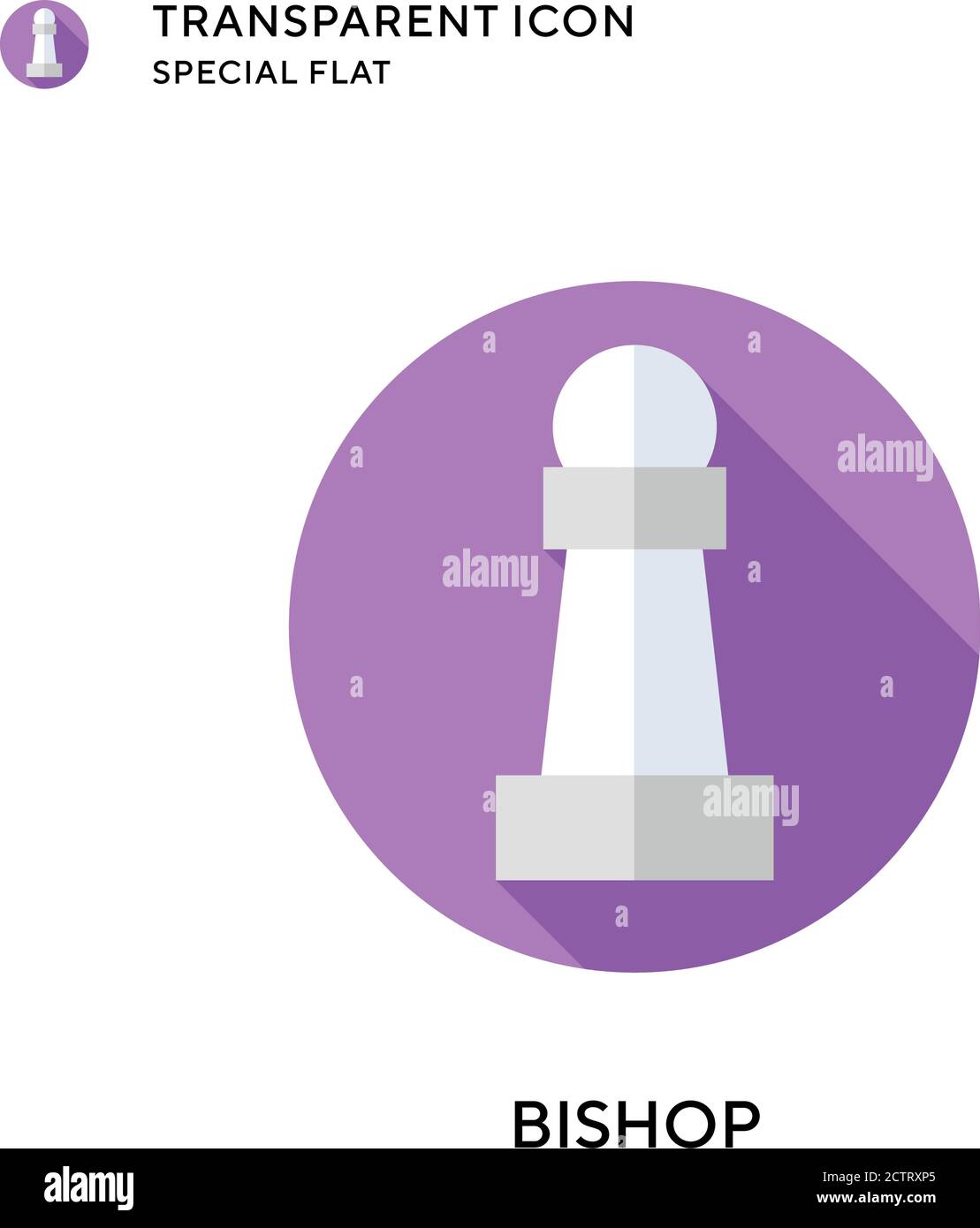 Bishop vector icon. Flat style illustration. EPS 10 vector Stock Vector ...