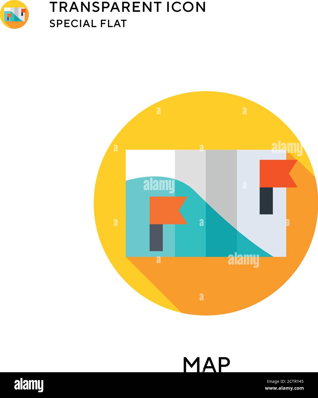 Map vector icon. Flat style illustration. EPS 10 vector Stock Vector ...