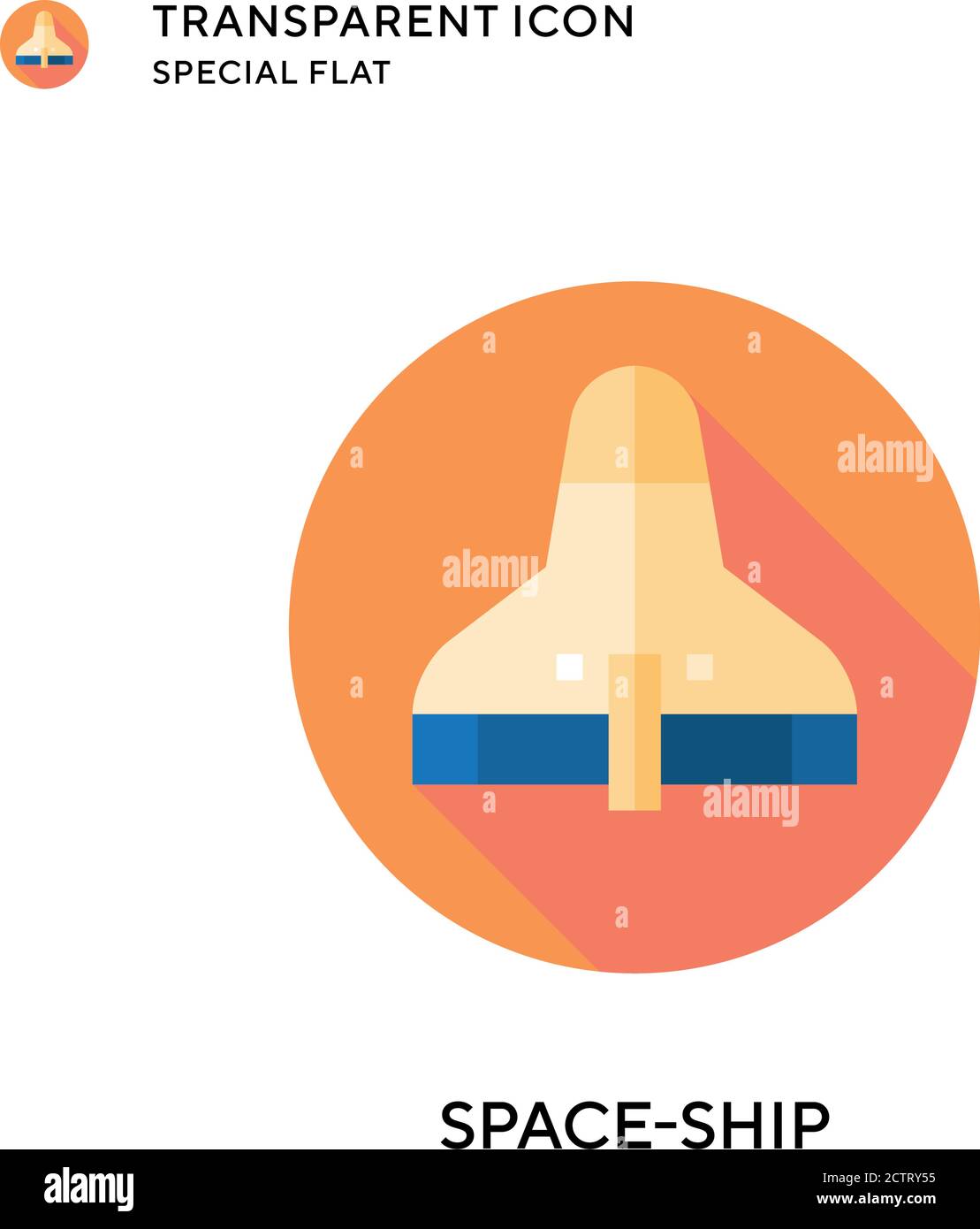 Space-ship vector icon. Flat style illustration. EPS 10 vector Stock ...