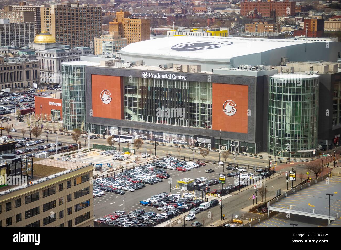 View of Prudential Center arena in downtown Newark Stock Photo - Alamy