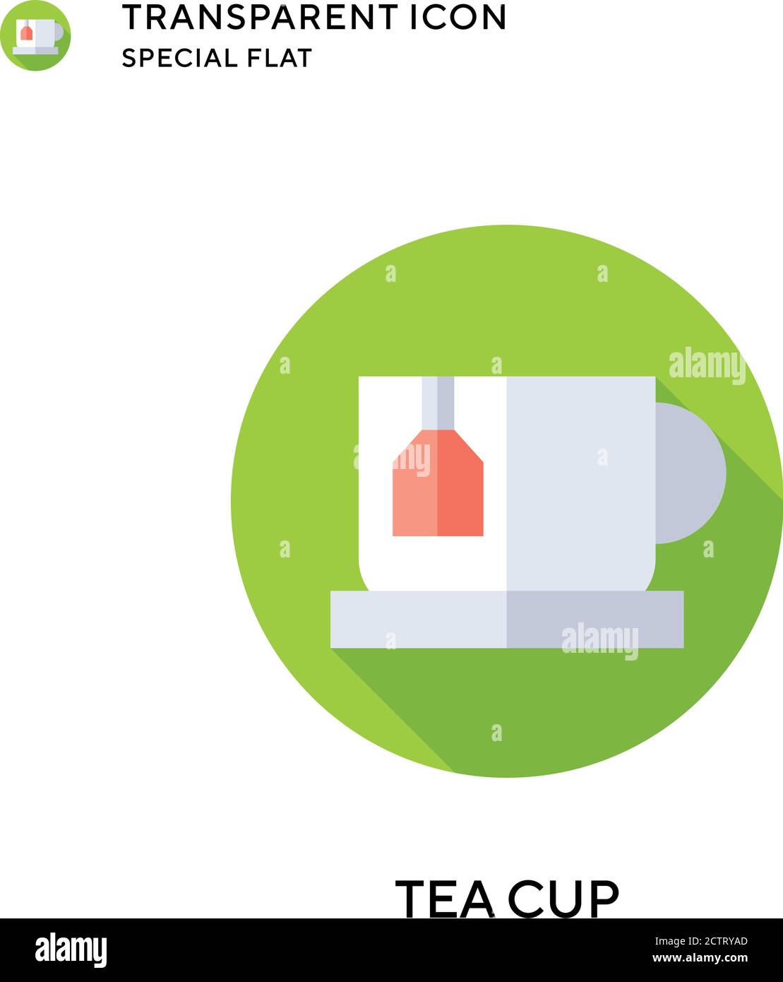 Tea cup vector icon. Flat style illustration. EPS 10 vector Stock ...