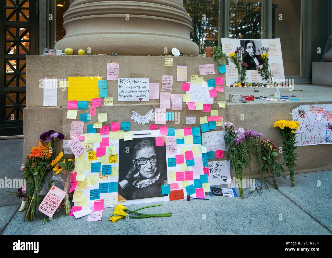 Memorial to Supreme Court Justice Ruth Bader Ginsburg (1933-2020) on ...