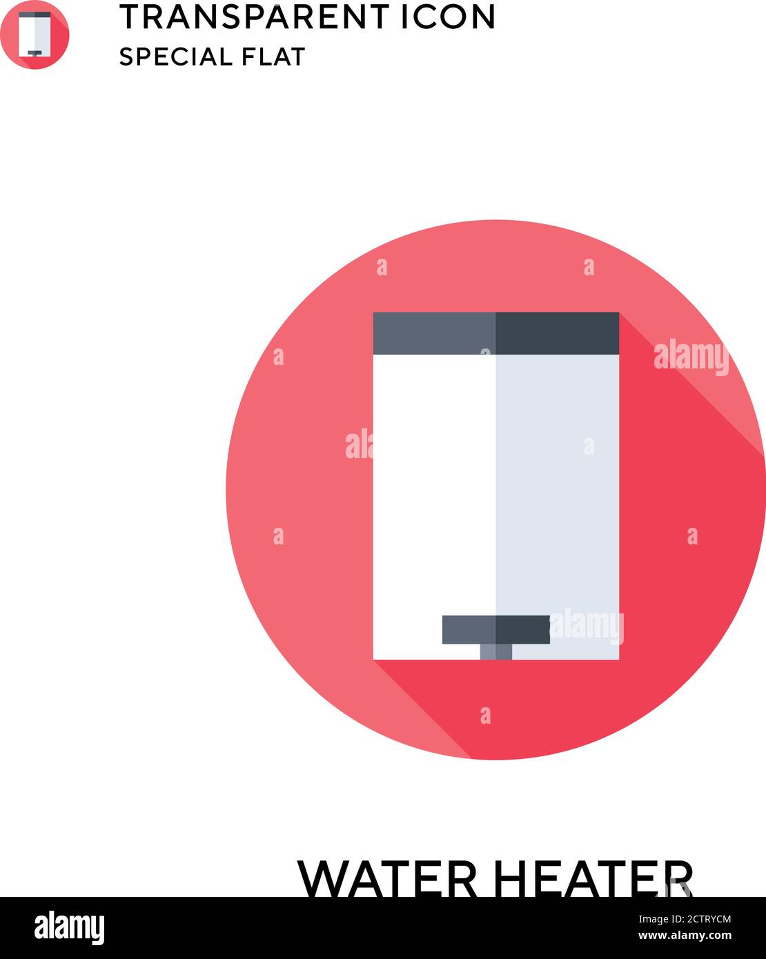 Water heater vector icon. Flat style illustration. EPS 10 vector Stock ...
