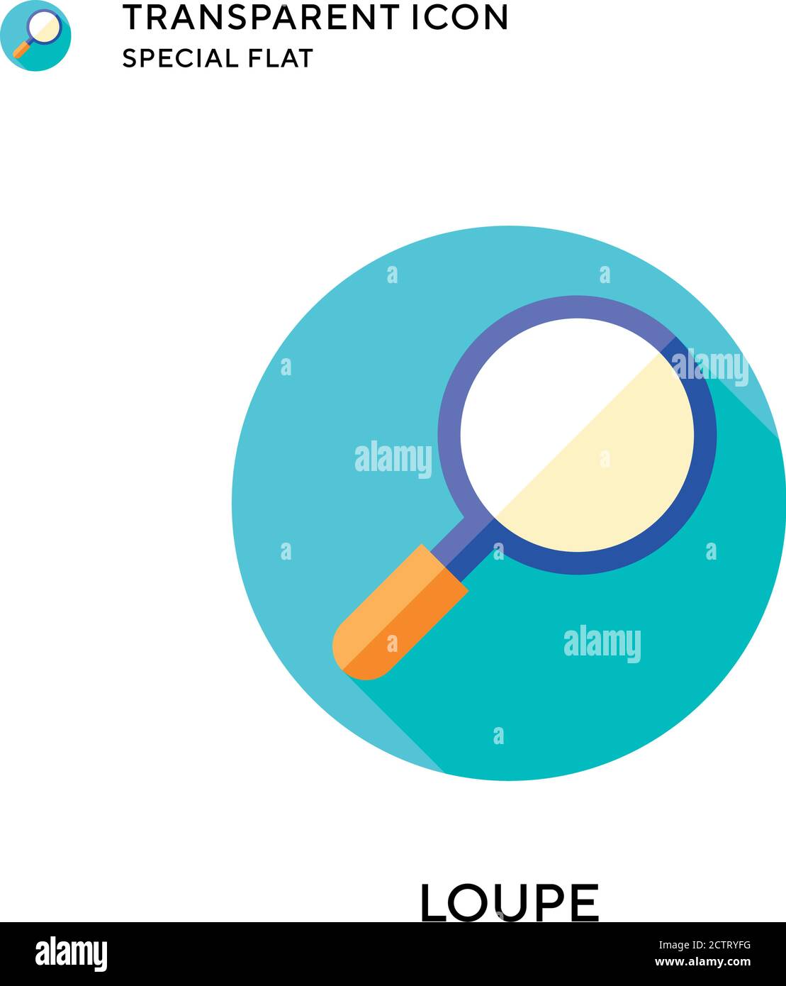 Loupe vector icon. Flat style illustration. EPS 10 vector Stock Vector ...