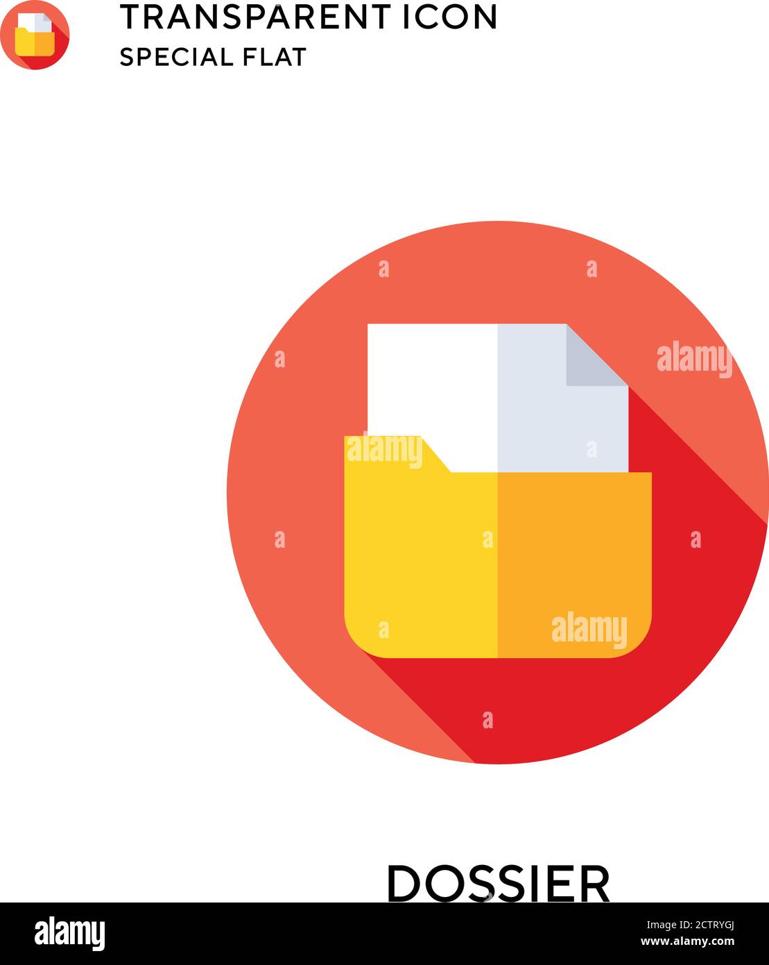 Dossier vector icon. Flat style illustration. EPS 10 vector Stock ...