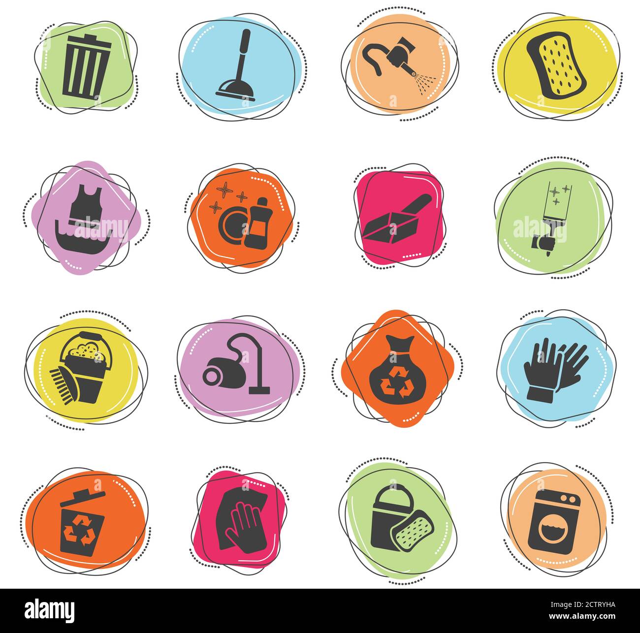 cleaning icon set Stock Vector Image & Art - Alamy