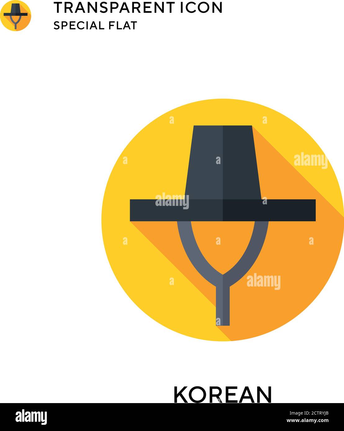 Korean vector icon. Flat style illustration. EPS 10 vector Stock Vector ...