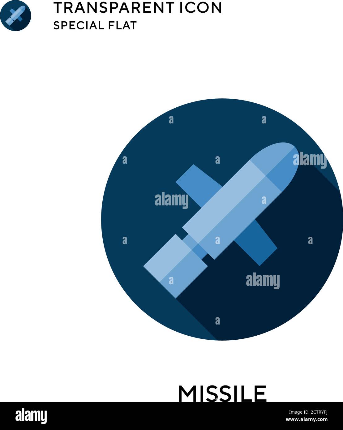 Missile vector icon. Flat style illustration. EPS 10 vector Stock ...