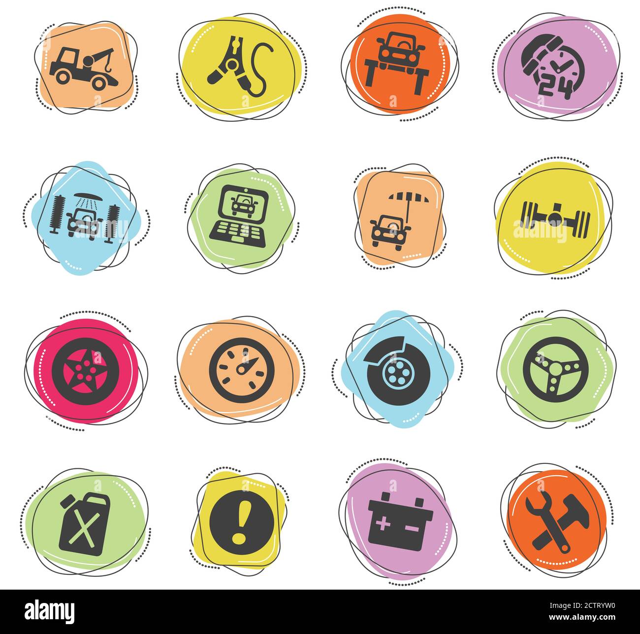 Speedometer set black line Stock Vector Images - Alamy