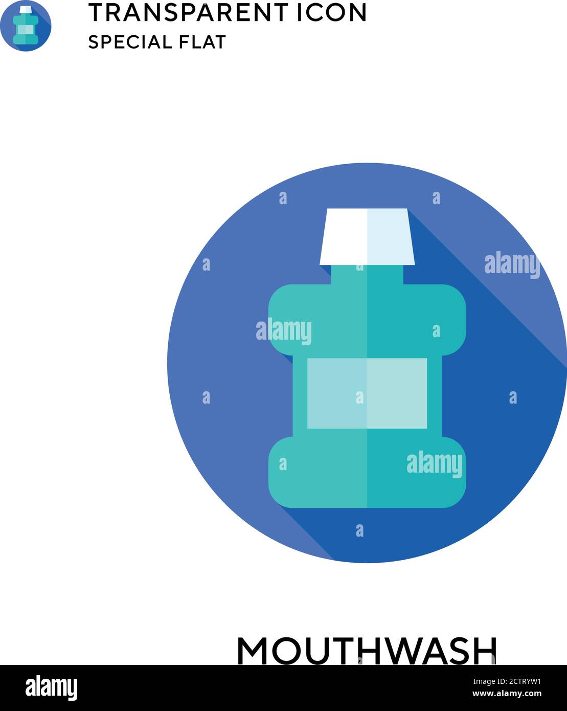 Mouthwash vector icon. Flat style illustration. EPS 10 vector Stock ...