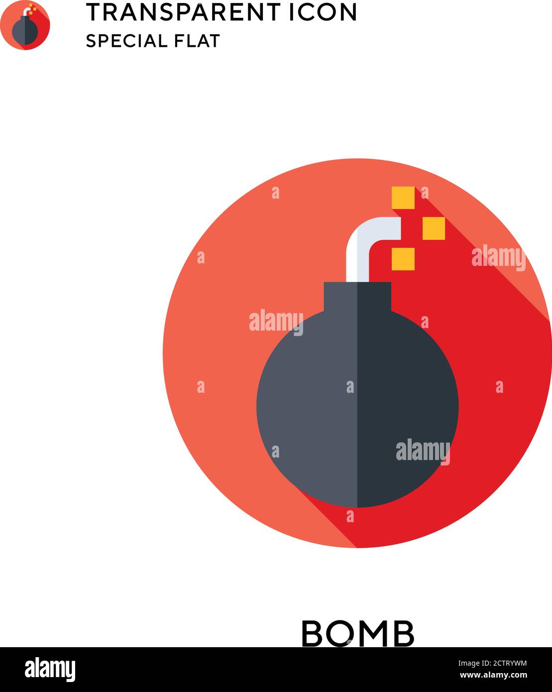 Bomb vector icon. Flat style illustration. EPS 10 vector Stock Vector ...
