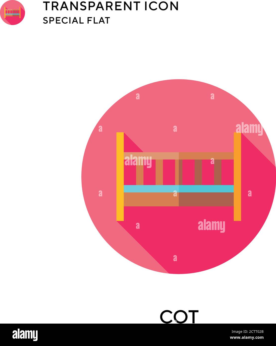 Cot vector icon. Flat style illustration. EPS 10 vector Stock Vector ...