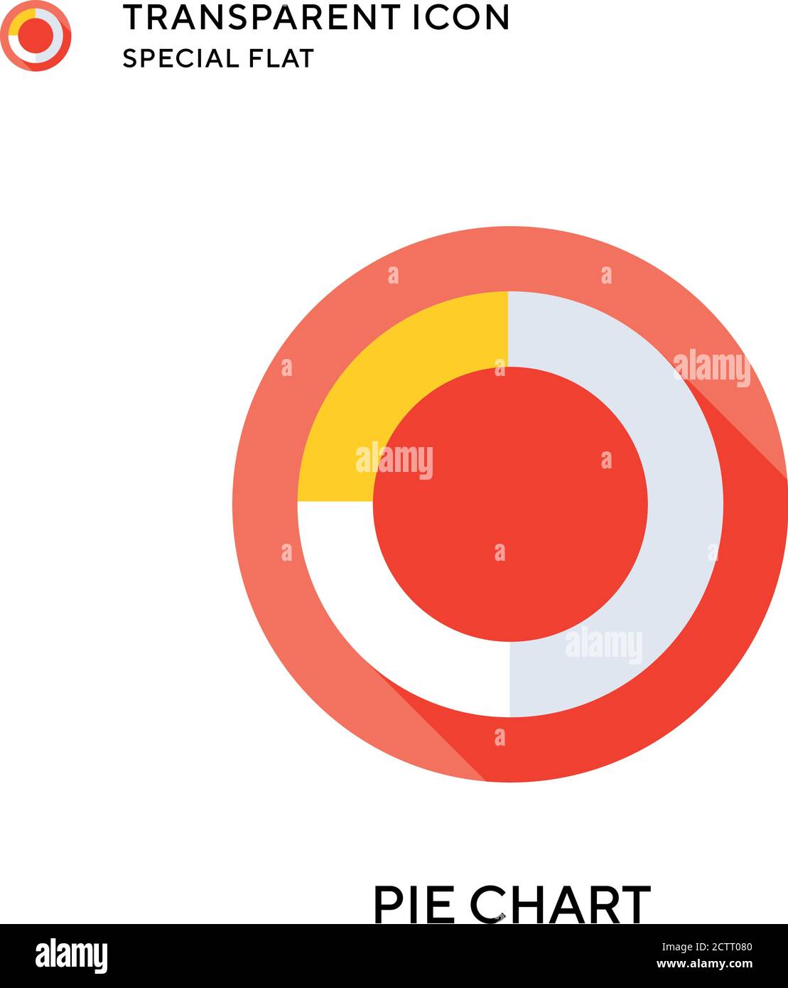 Pie chart vector icon. Flat style illustration. EPS 10 vector Stock ...