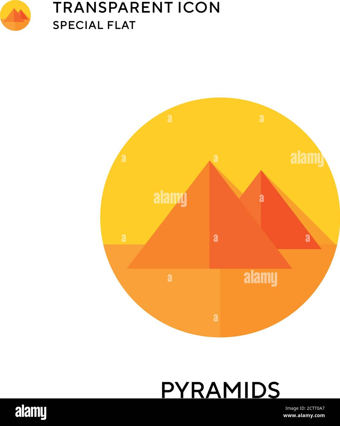 Pyramids vector icon. Flat style illustration. EPS 10 vector Stock ...