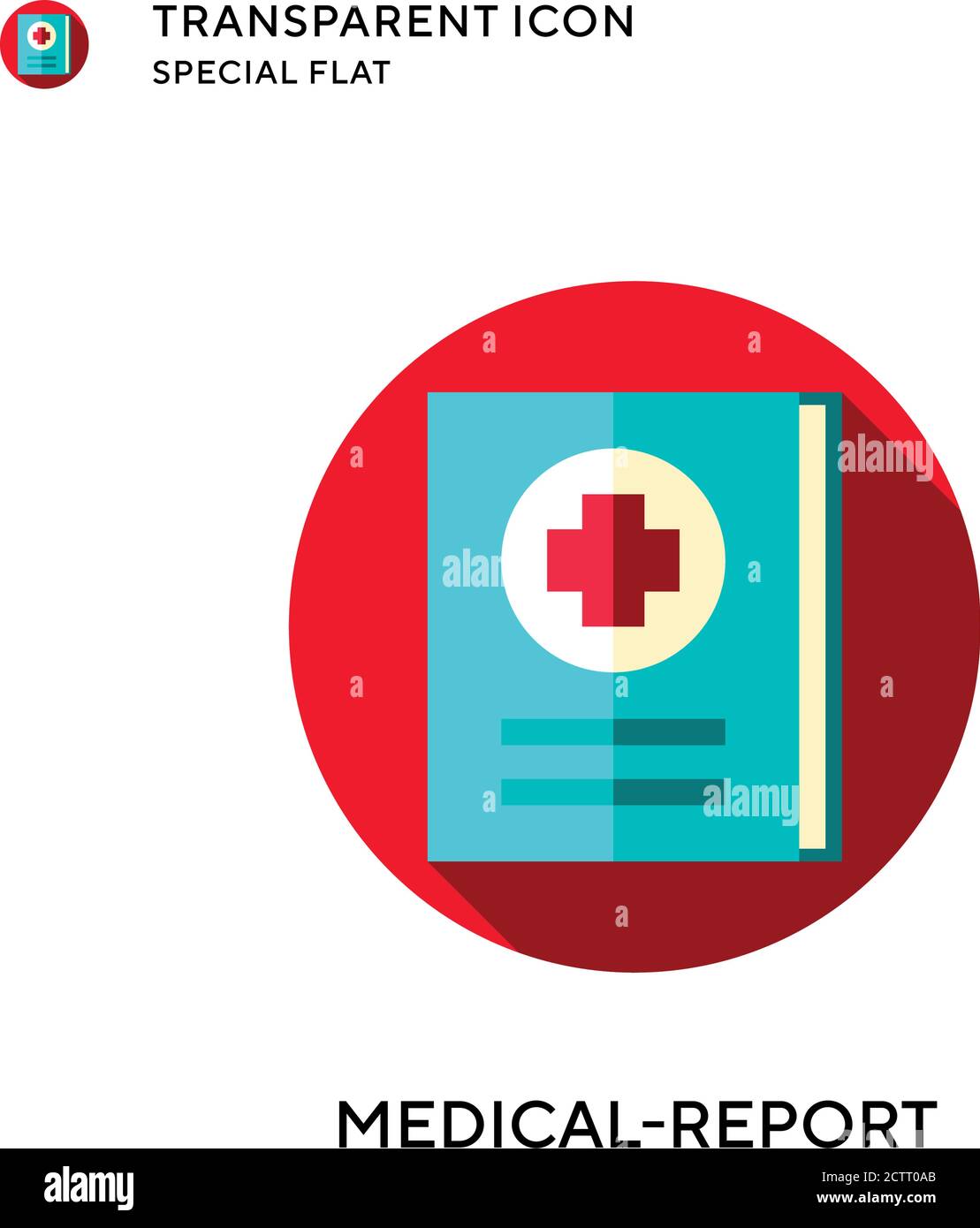 Medical-report vector icon. Flat style illustration. EPS 10 vector ...