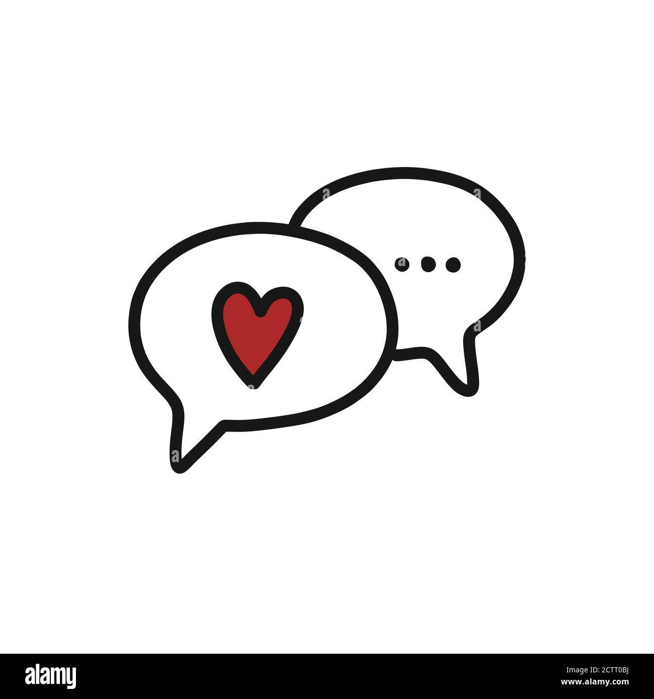 love chat doodle icon, vector illustration Stock Vector Image & Art - Alamy