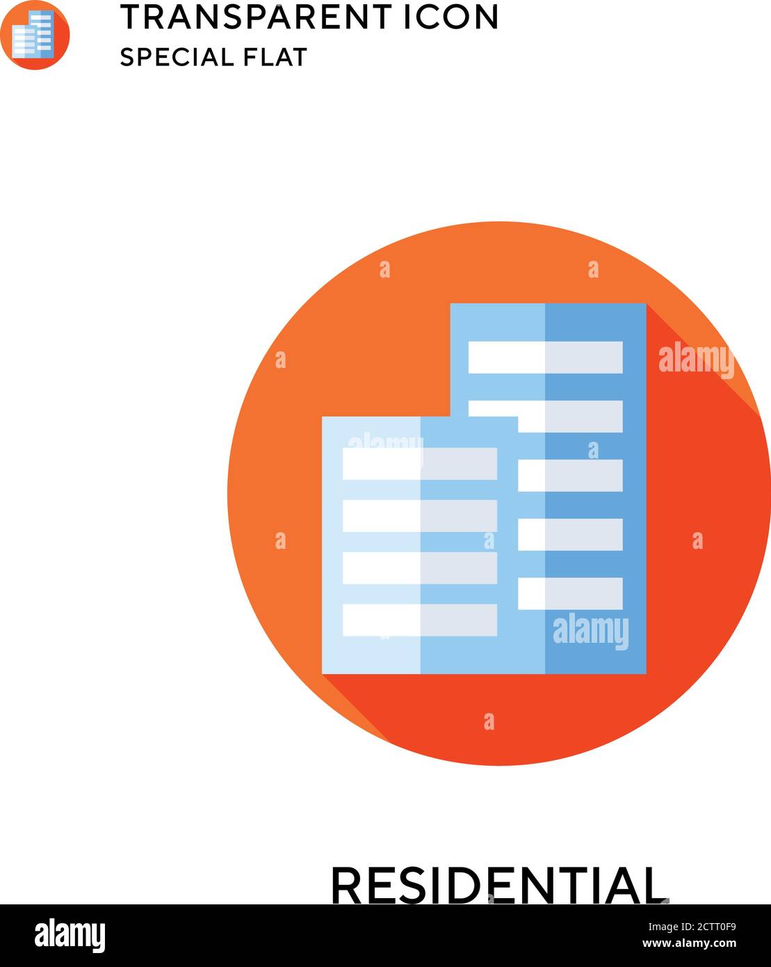 Residential vector icon. Flat style illustration. EPS 10 vector Stock ...