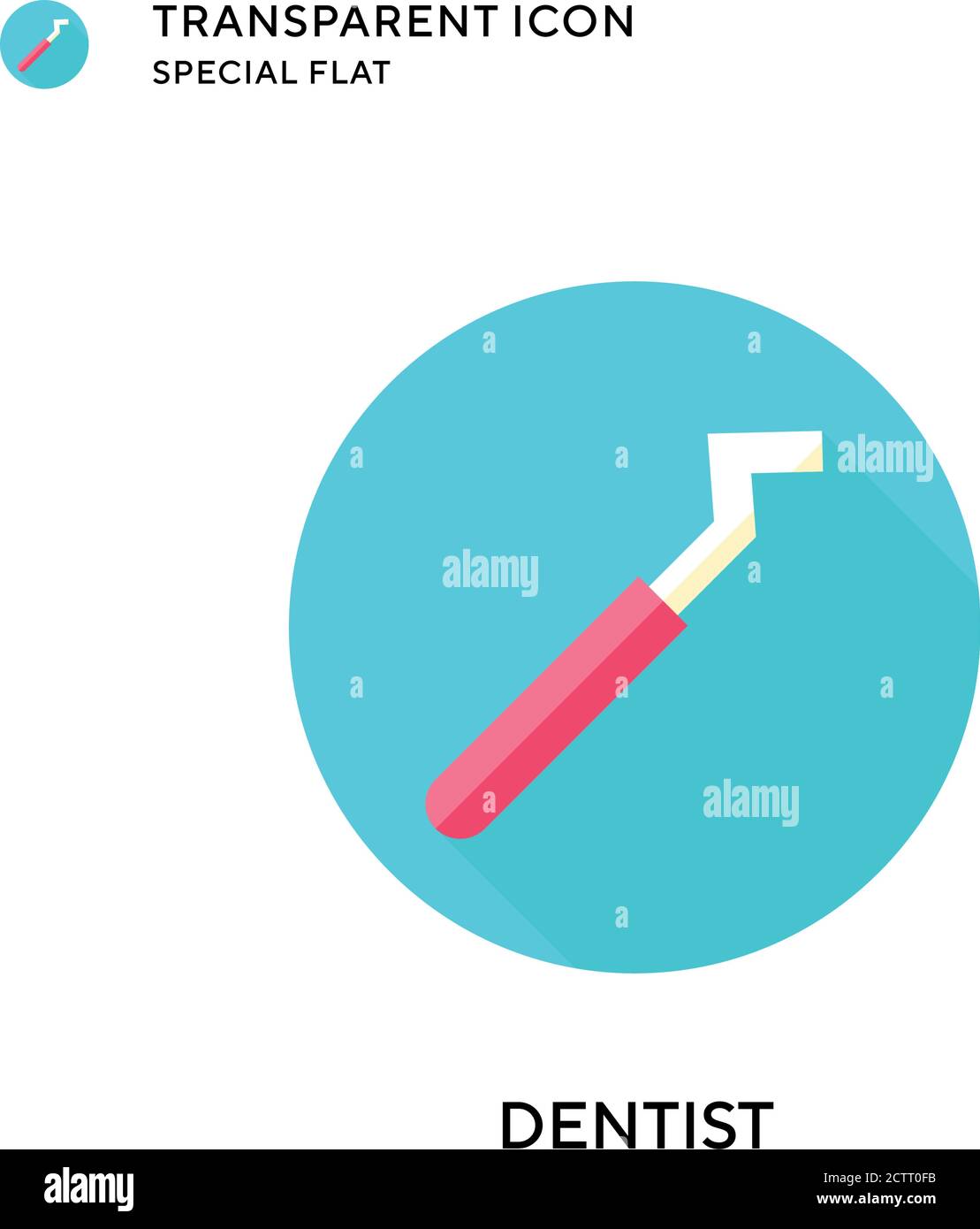 Dentist vector icon. Flat style illustration. EPS 10 vector Stock ...