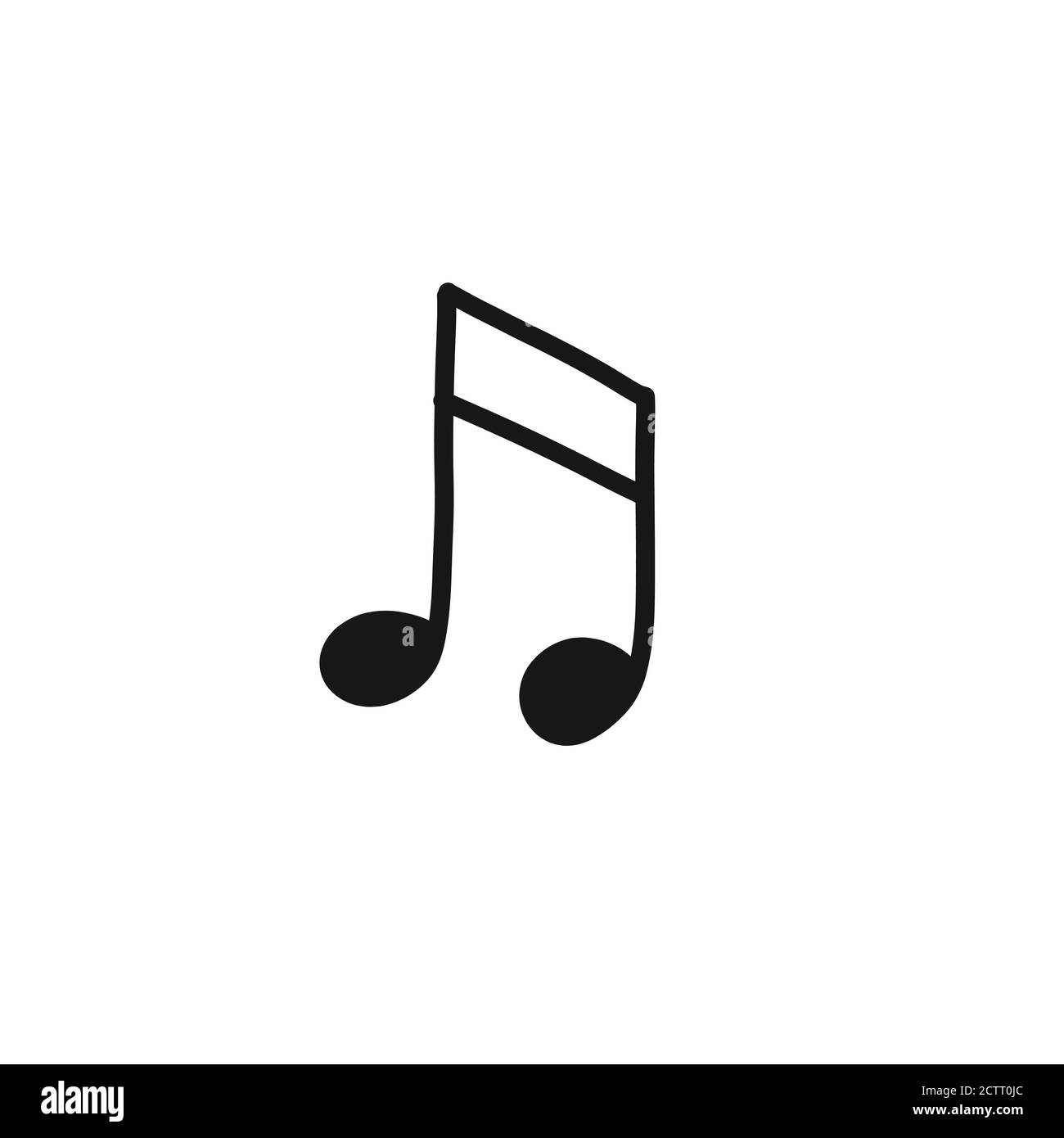 musical note doodle icon, vector illustration Stock Vector Image & Art ...