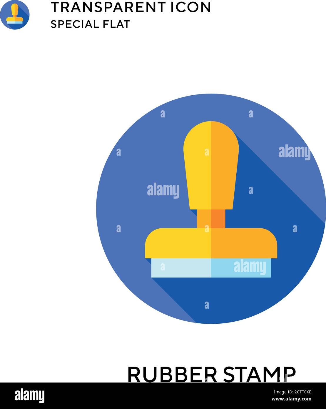 Rubber stamp vector icon. Flat style illustration. EPS 10 vector Stock ...