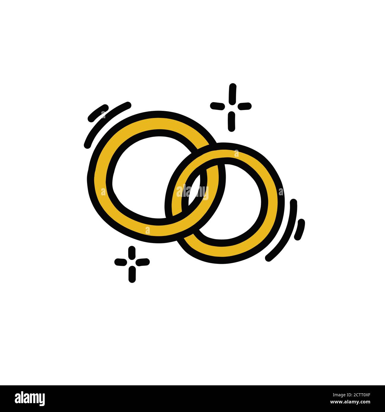 wedding rings doodle icon, vector illustration Stock Vector Image & Art ...