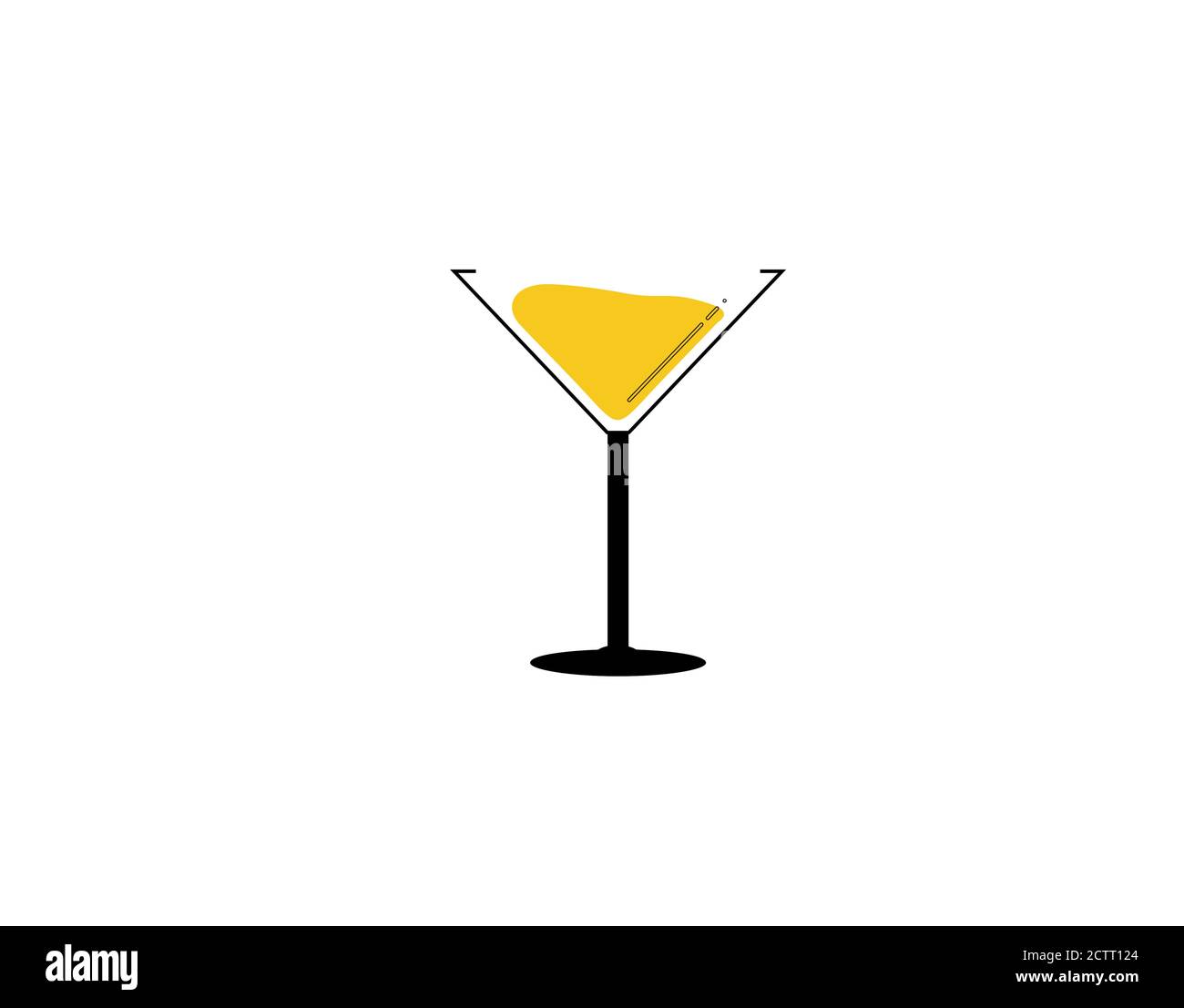 Drinking Glass Flat Icon on white background in vector illustration ...