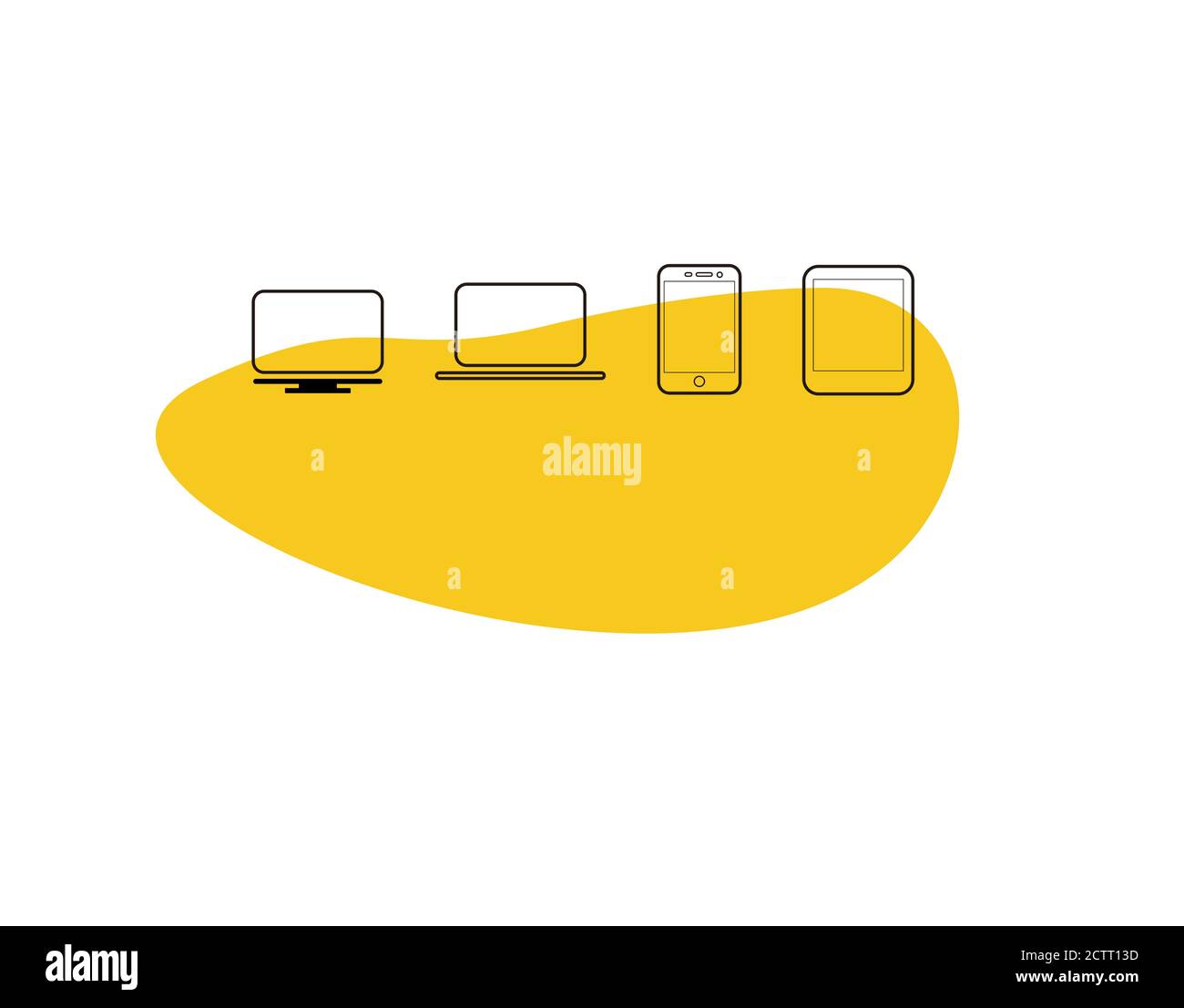 Digital Tool Flat Icon on white background in vector illustration Stock ...