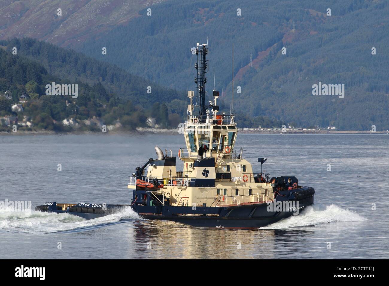 Ayton Cross, a tugboat operated by Svitzer on the Firth of Clyde ...