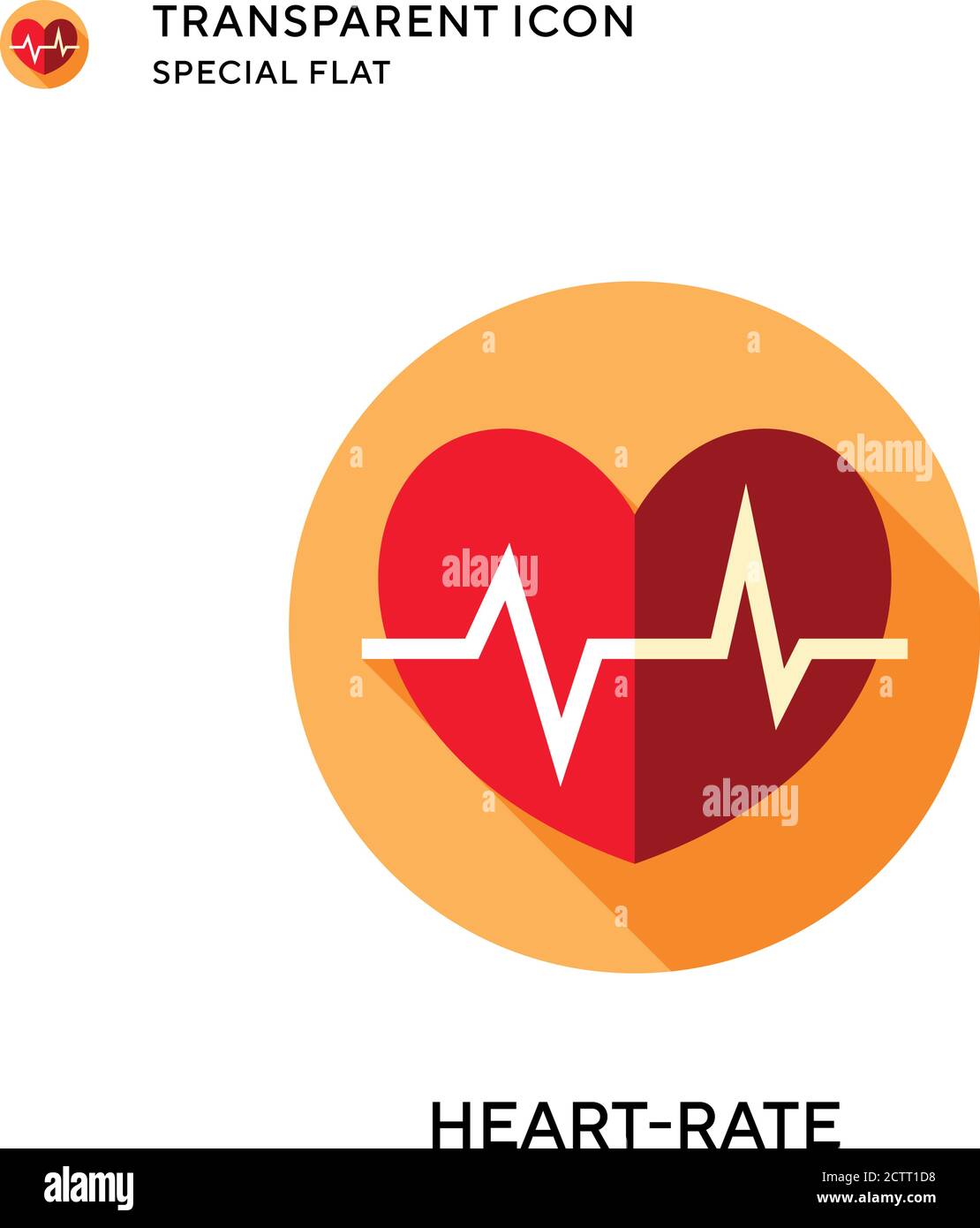 Heart-rate vector icon. Flat style illustration. EPS 10 vector Stock ...