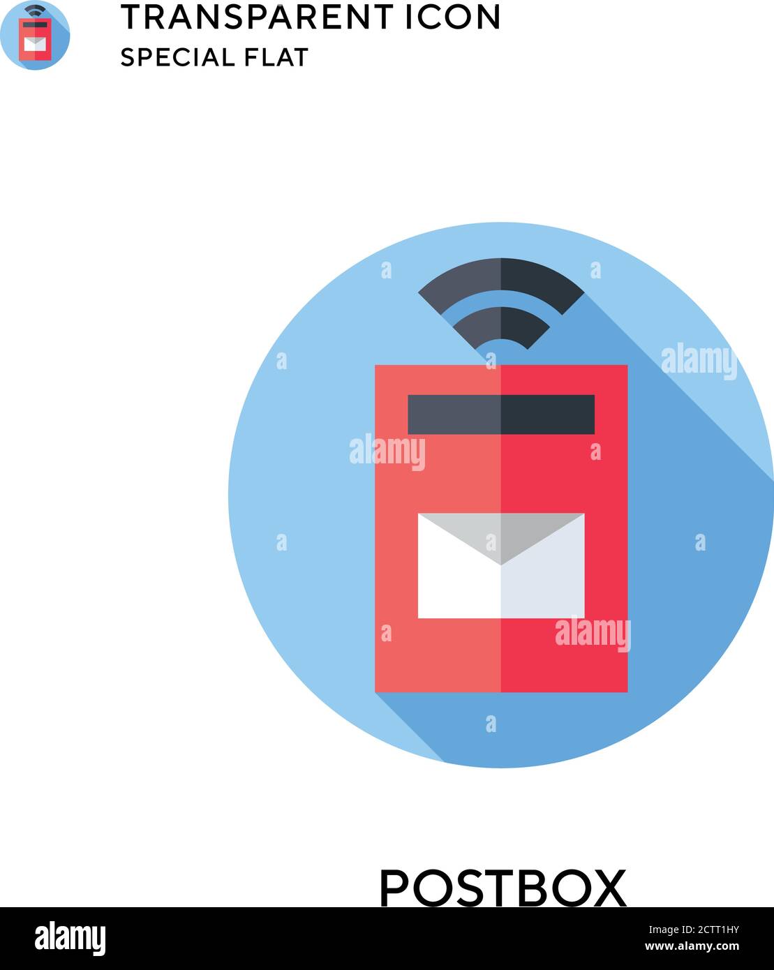 Postbox vector icon. Flat style illustration. EPS 10 vector Stock ...