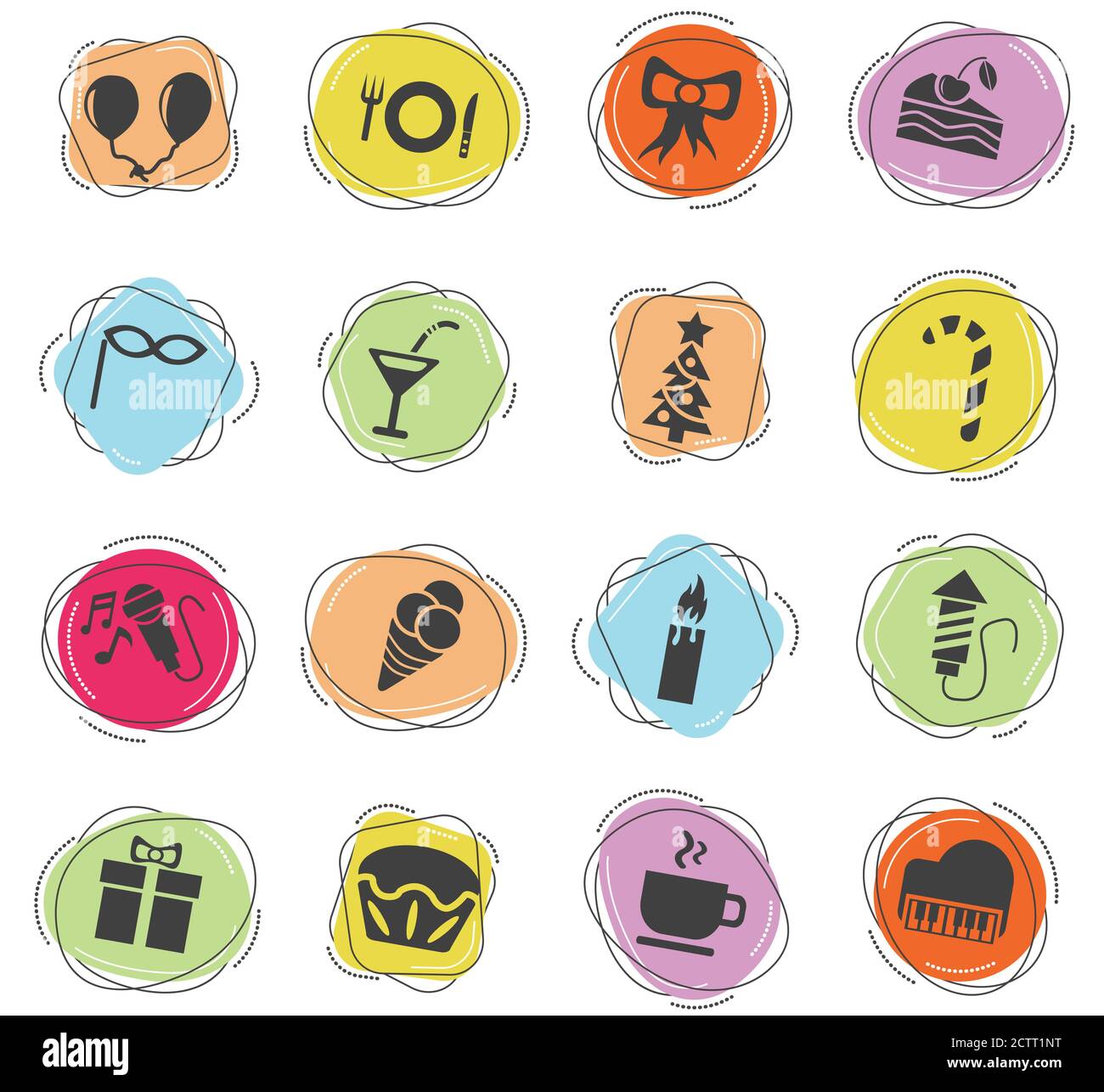 celebration icon set Stock Vector Image & Art - Alamy