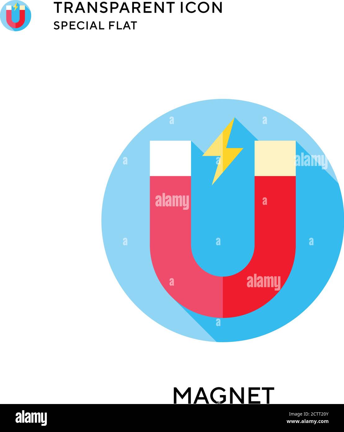 Magnet vector icon. Flat style illustration. EPS 10 vector Stock Vector ...