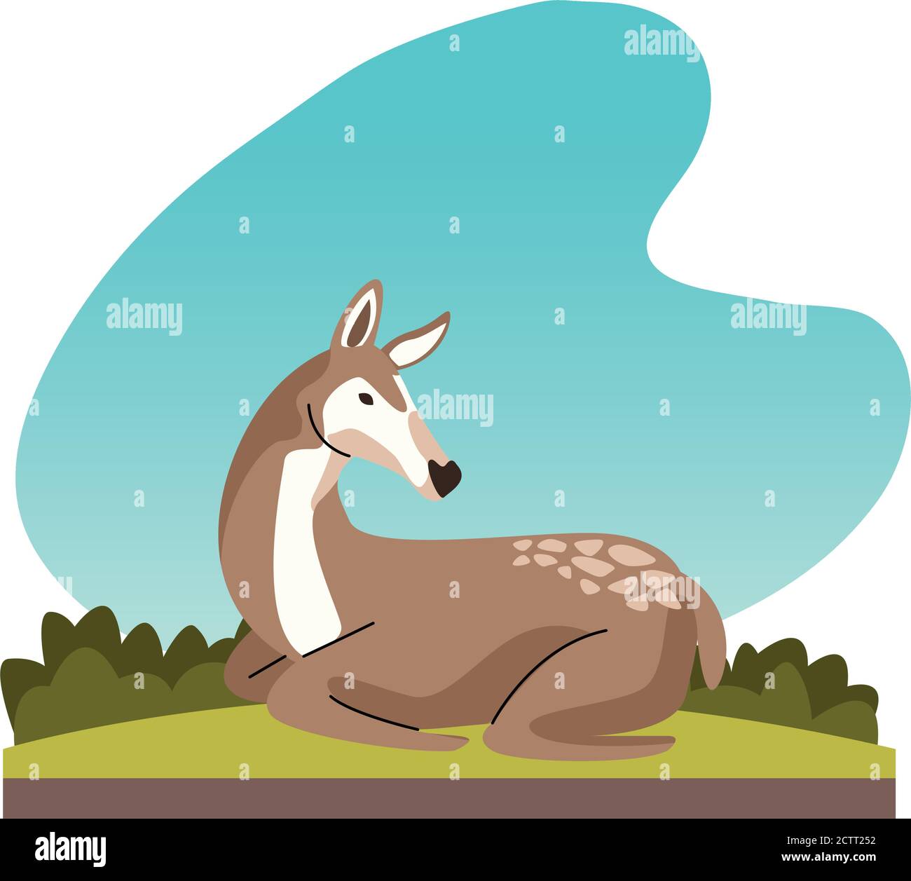 Chamois with fawn Stock Vector Images - Alamy