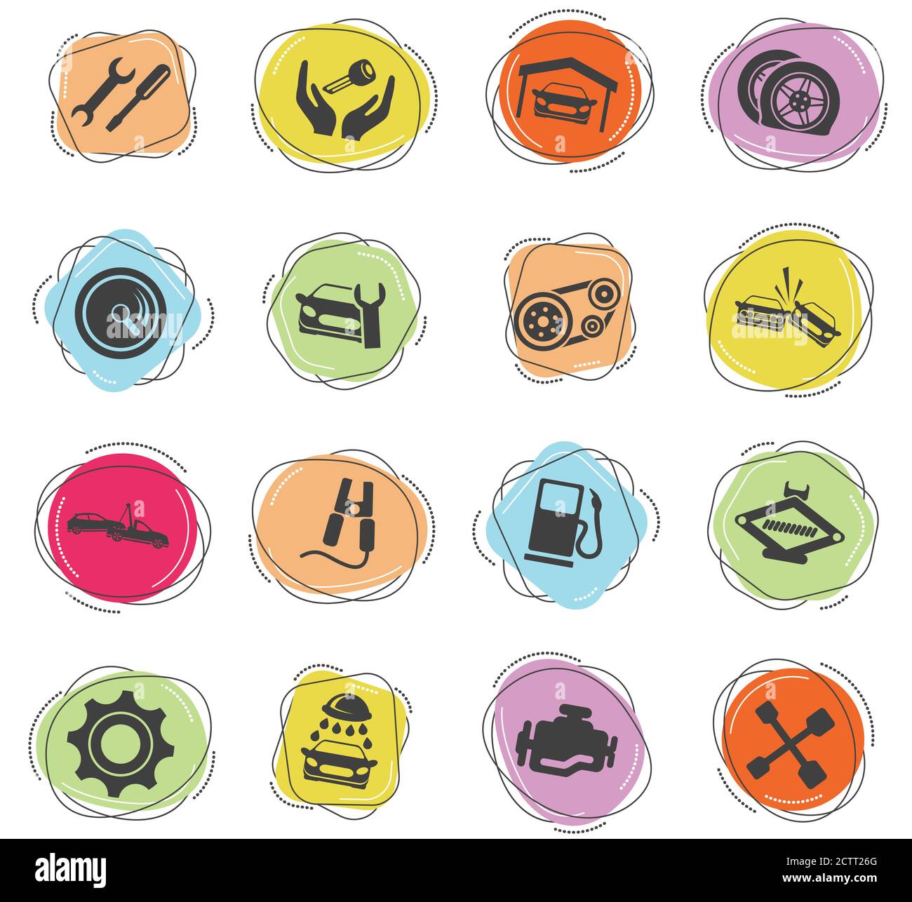 Auto Service Icons Stock Vector Image & Art - Alamy