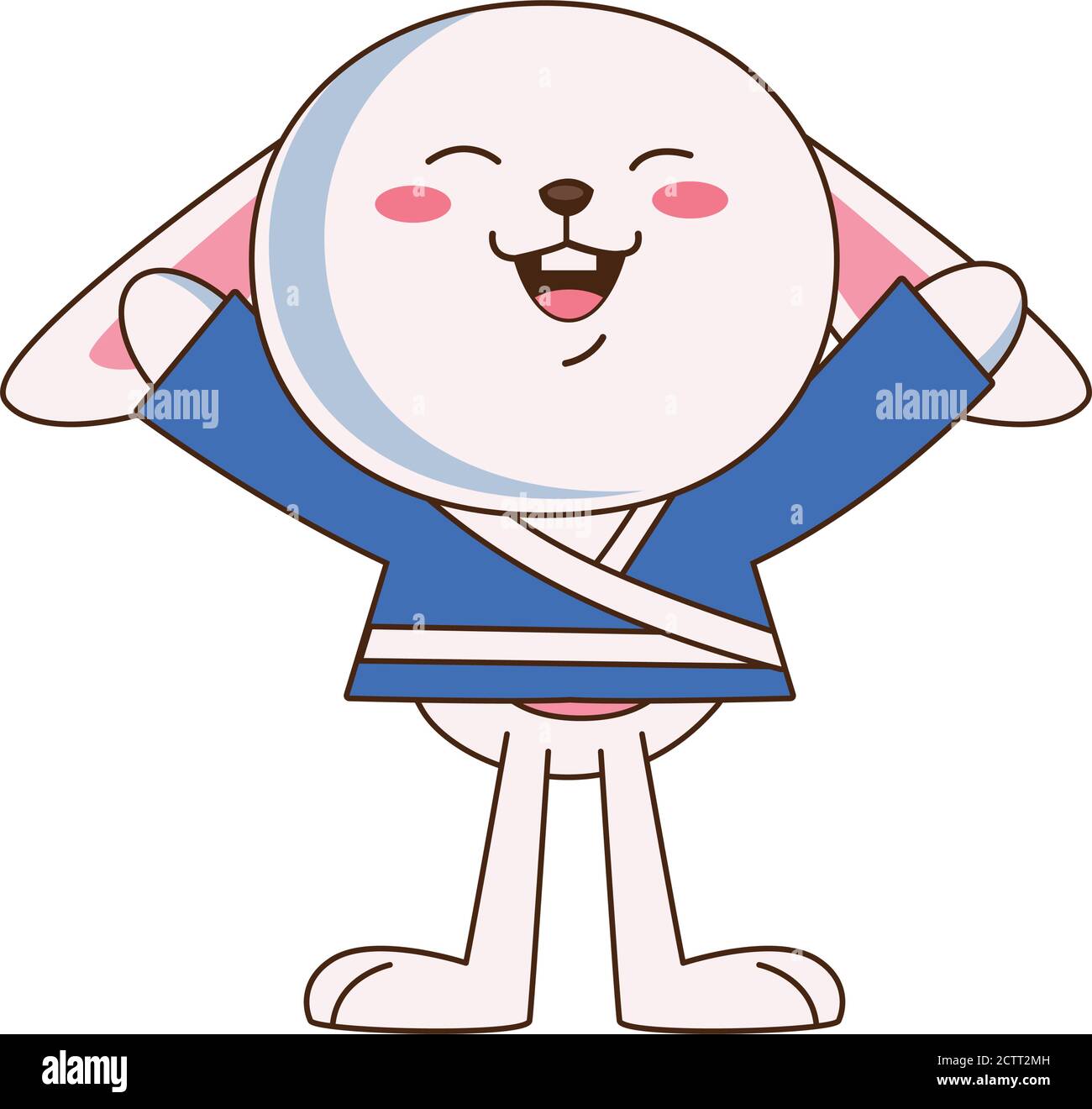 cute mid autumn rabbit celebrating character vector illustration design ...