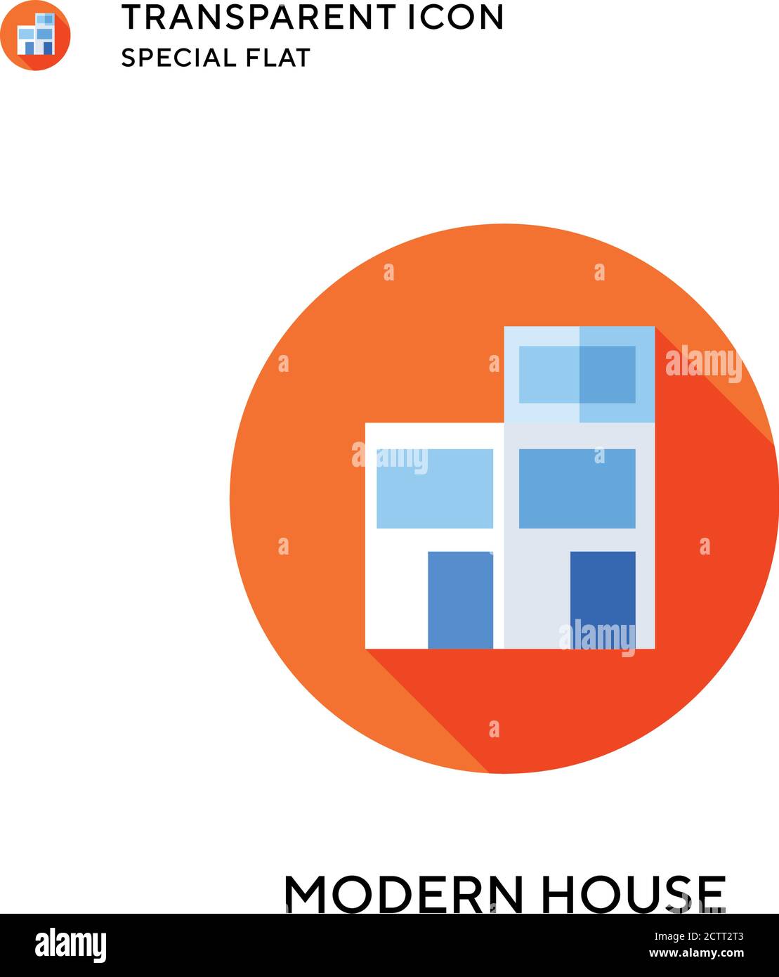 Modern house vector icon. Flat style illustration. EPS 10 vector Stock ...