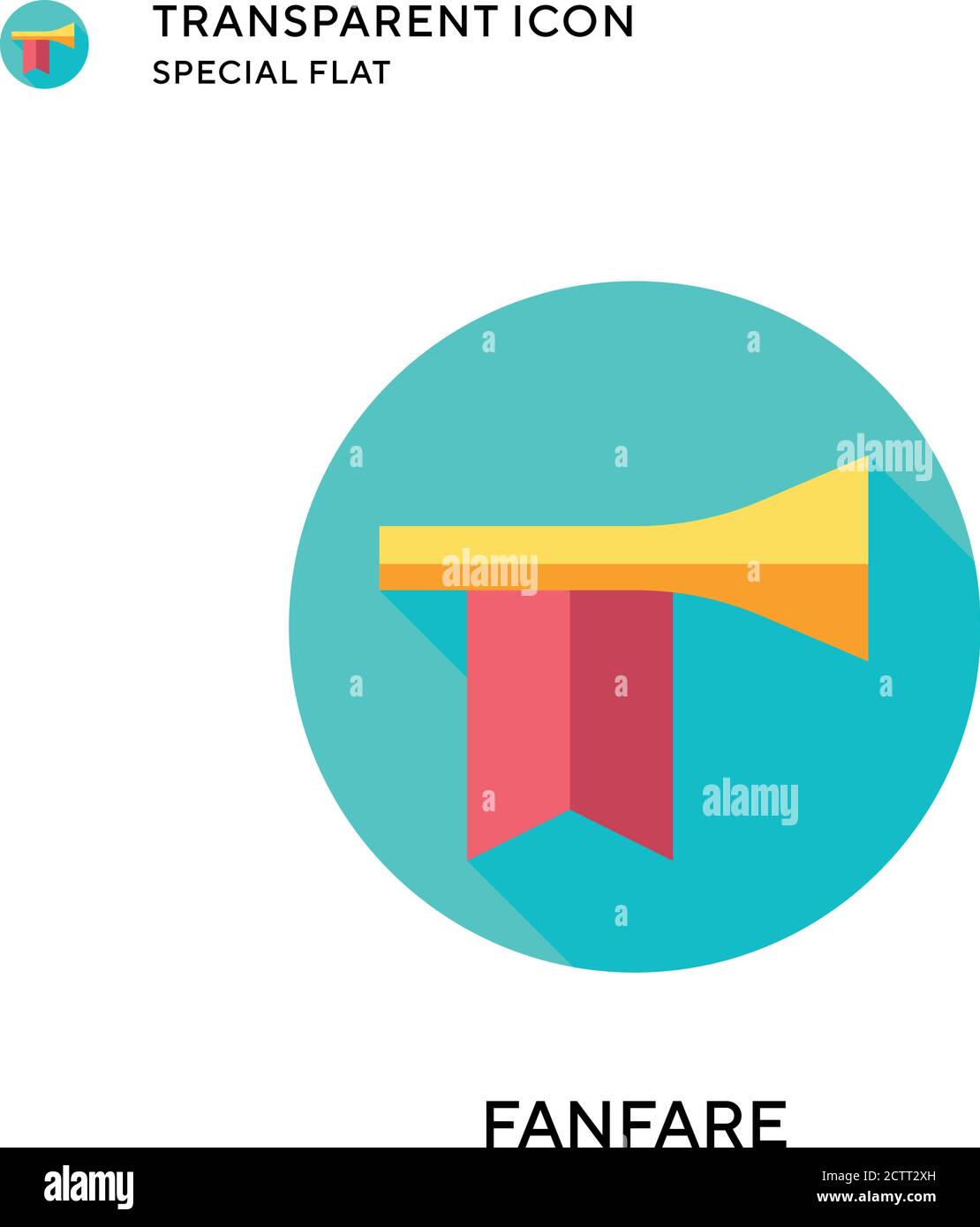 Fanfare vector icon. Flat style illustration. EPS 10 vector Stock ...