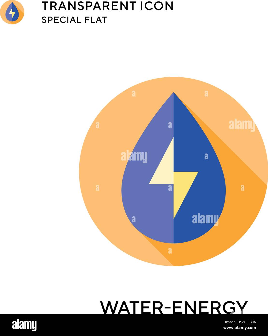 Water-energy vector icon. Flat style illustration. EPS 10 vector Stock ...