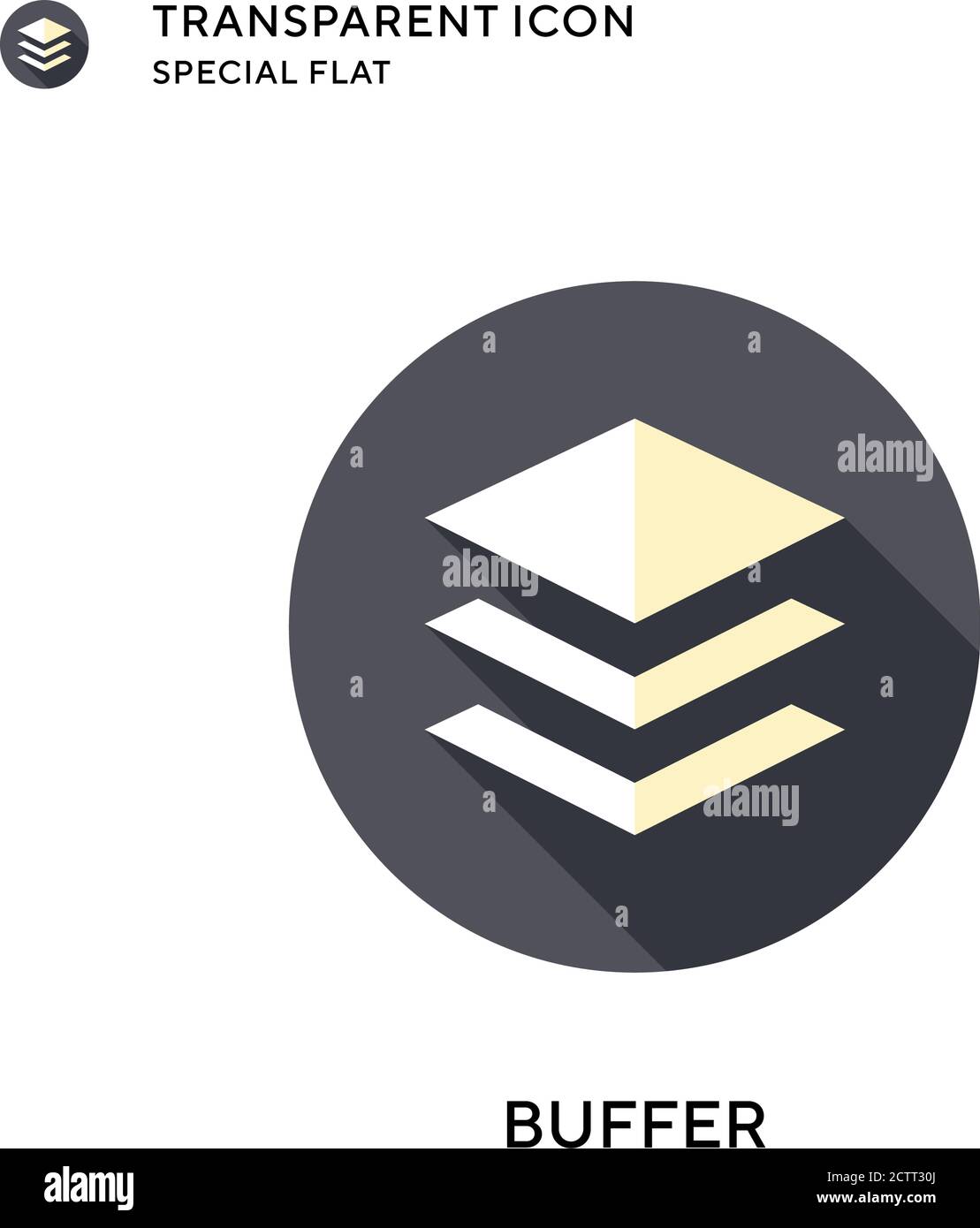 Buffer vector icon. Flat style illustration. EPS 10 vector Stock Vector ...