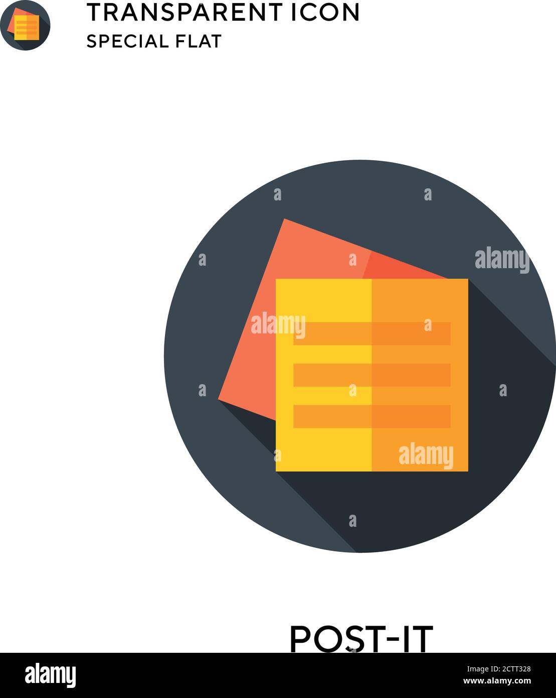 Post-it vector icon. Flat style illustration. EPS 10 vector Stock ...