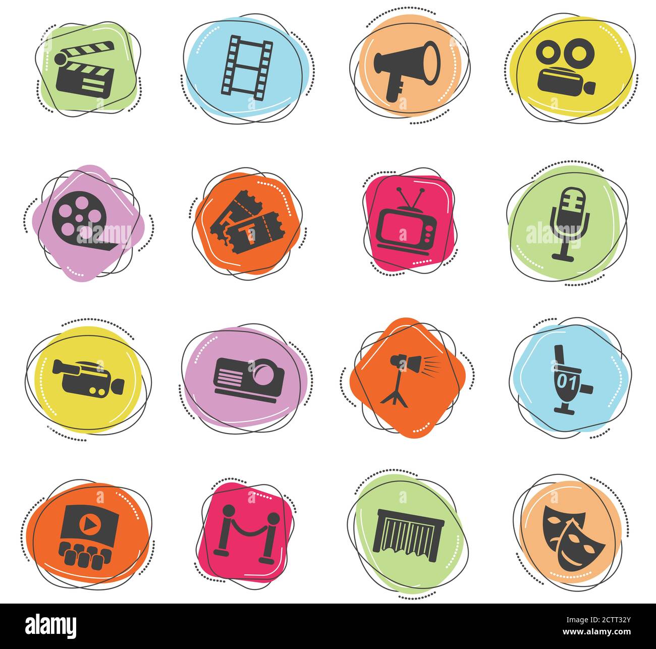 cinema icon set Stock Vector Image & Art - Alamy
