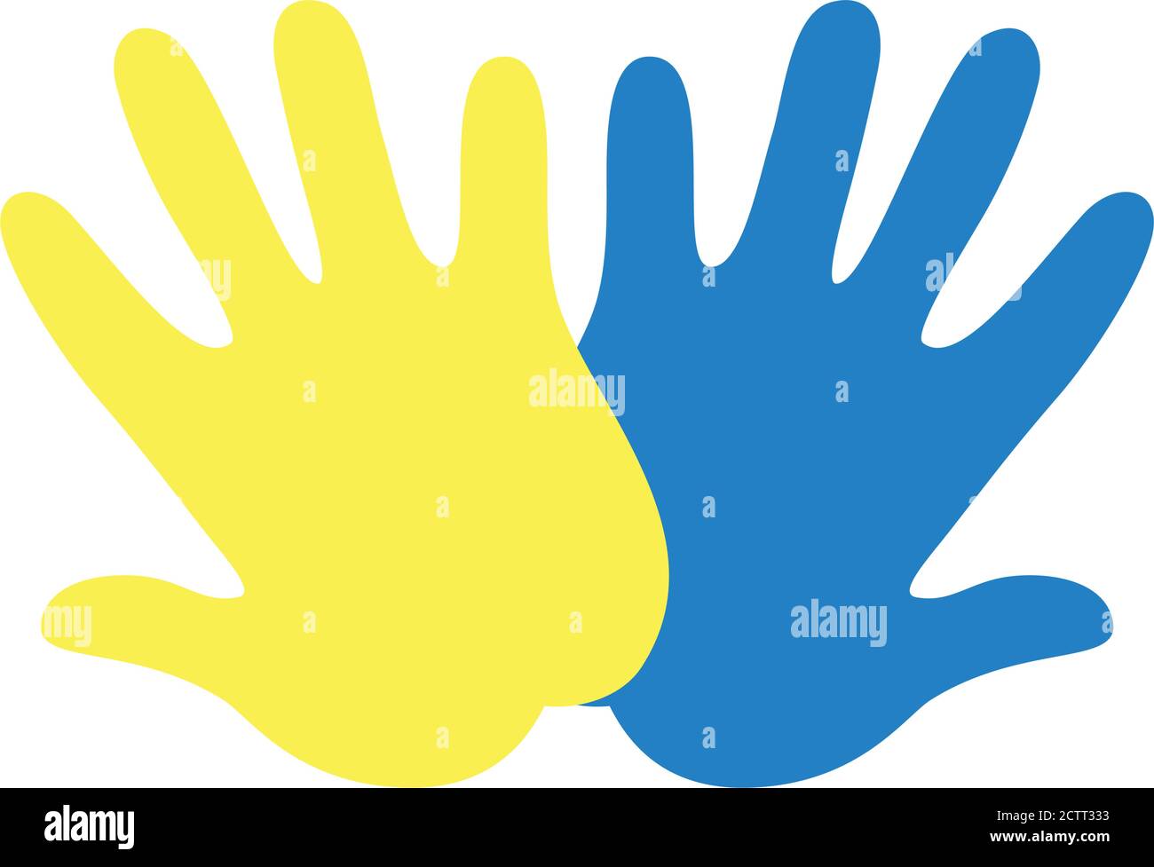 kid hands icon over white background, flat style, vector illustration ...