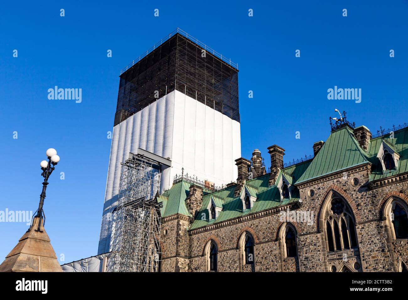 May 2020: The East Block of Parliament Hill undergoes construction as ...