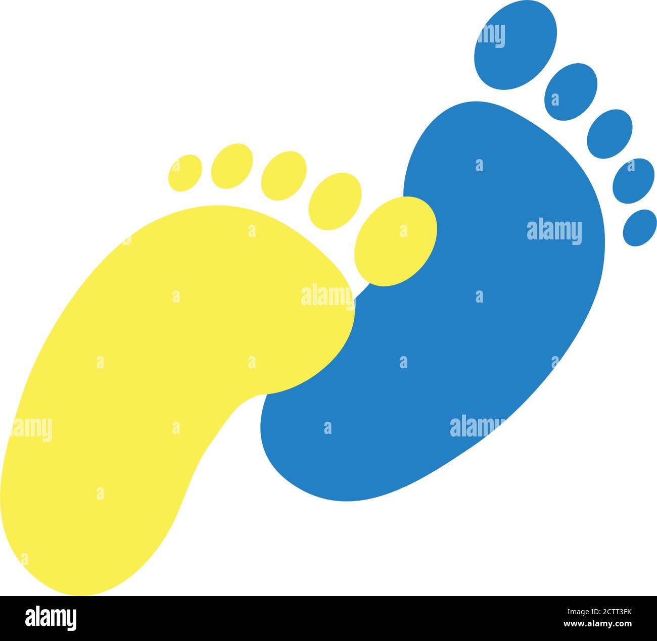 childs feet icon over white background, flat style, vector illustration ...